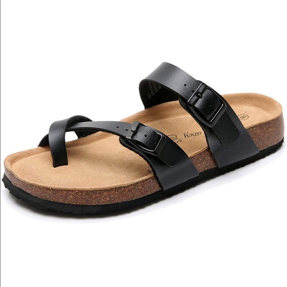 Real Fancy | Shoes | Men Toe Ring Flat Leather Sandals | Poshmark